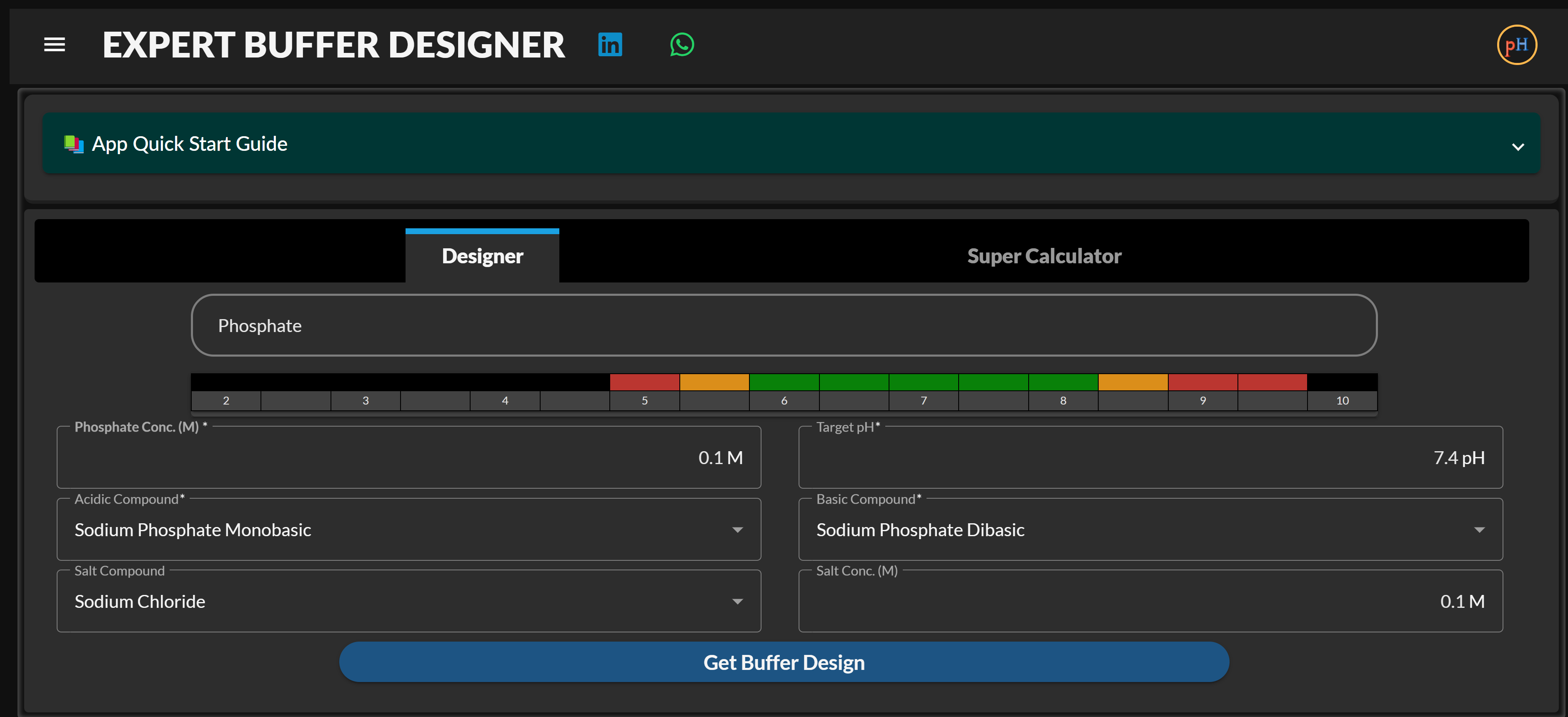 Expert Buffer Designer - Professional Buffer Solution Calculator